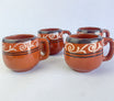 Michoacan Mexican Clay Mugs 4pc Set Mexican Cups Tazas De Barro Lead F ...
