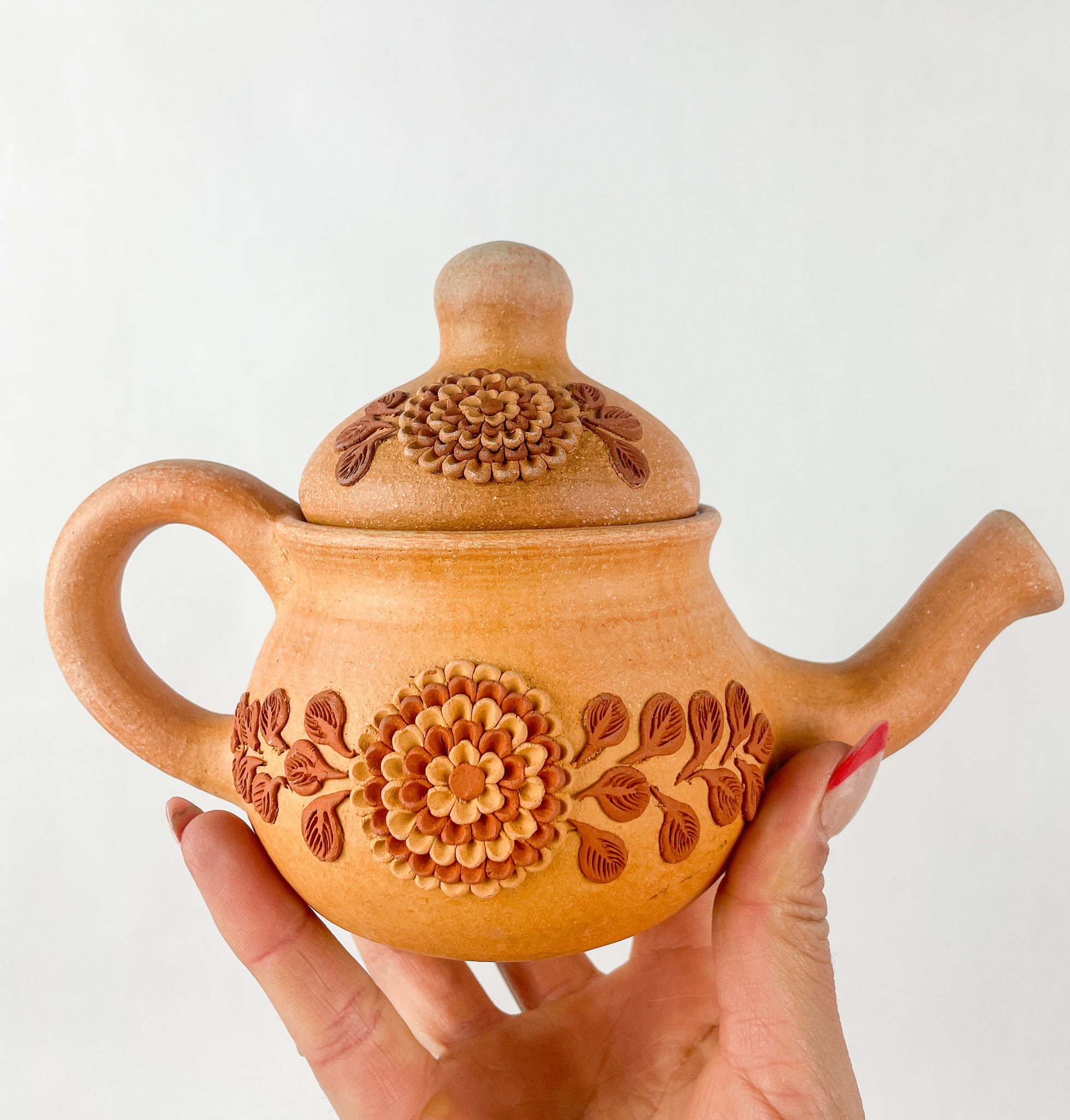 Velasco Oaxaca Pottery Tetera Mexican Tea Pot Clay Filigree Filigrana ...