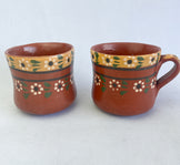 Michoacan Mexican Clay Mugs 4pc Set Mexican Cups Tazas De Barro Lead F ...