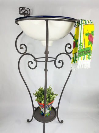 Mexican Talavera Sink w Stand Colorful - Lavabo Talavera Baño – TheMexHub