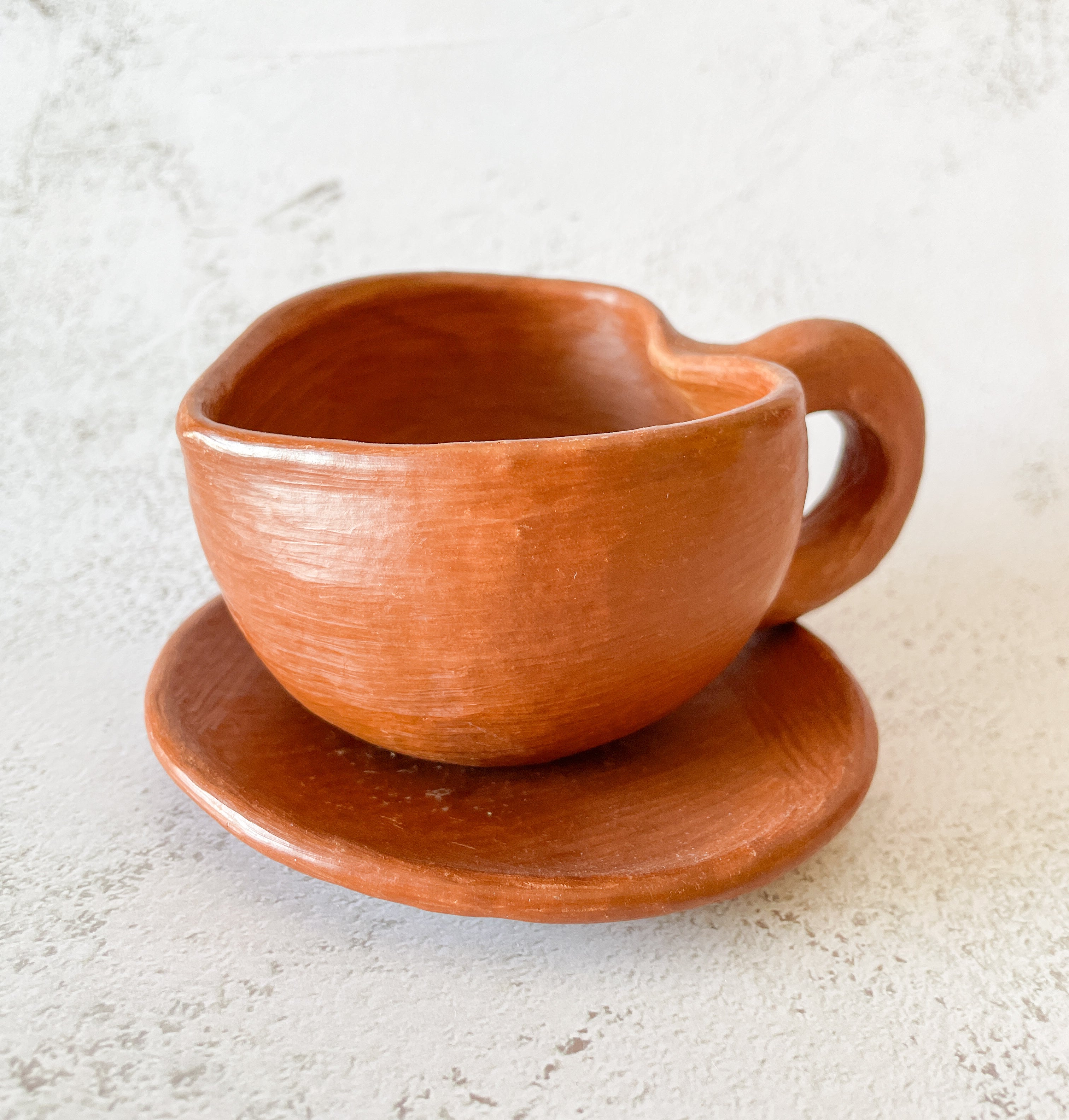 Oaxaca Red Clay Pottery Heart Mug Taza Corazon Heart Cup Oaxaca Clay ...