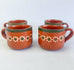 Michoacan Mexican Clay Mugs 4pc Set Mexican Cups Tazas De Barro Lead F ...