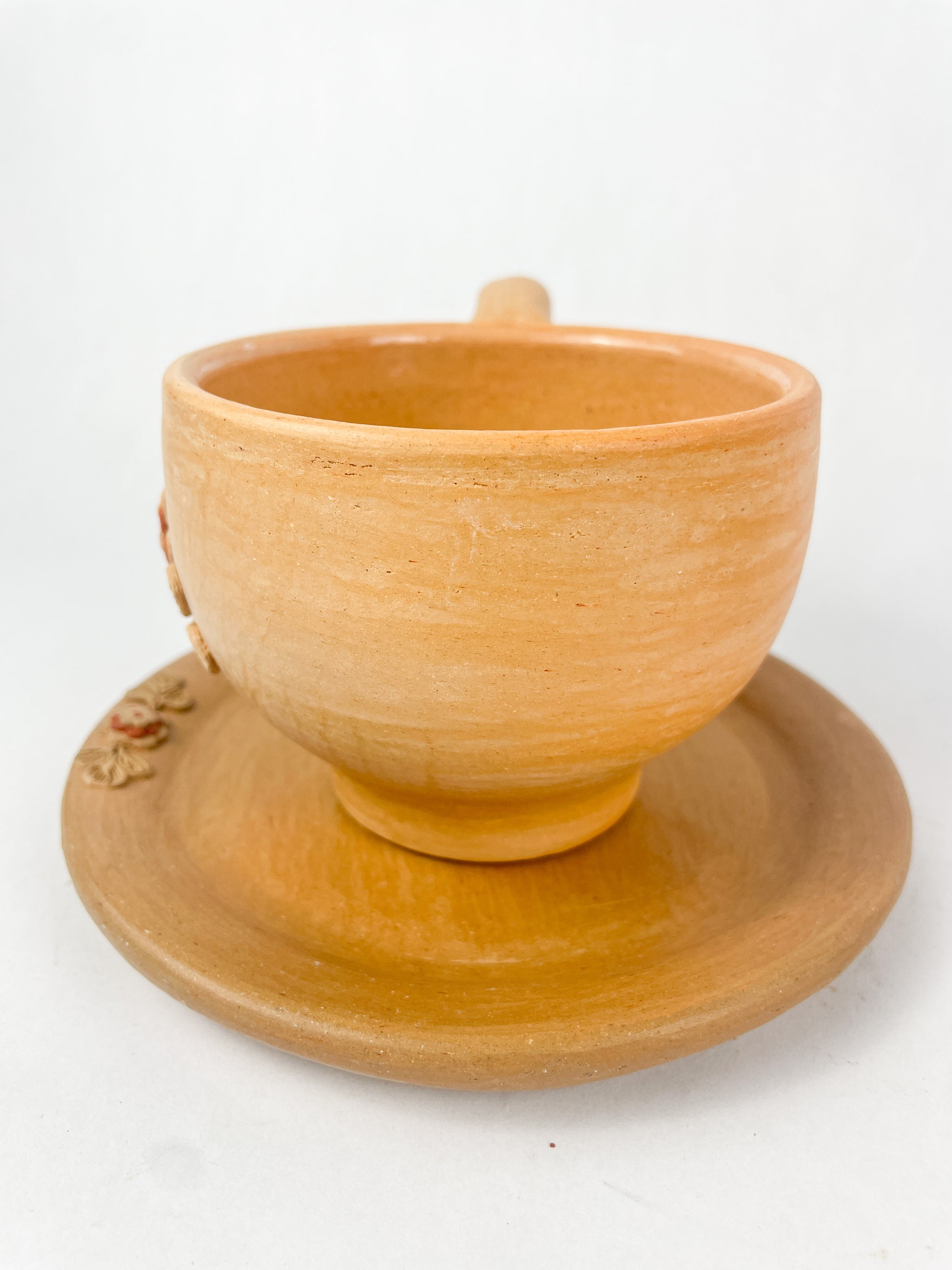 Velasco Oaxaca Red Clay Mug With Plate - Taza Con Plato Barro – TheMexHub