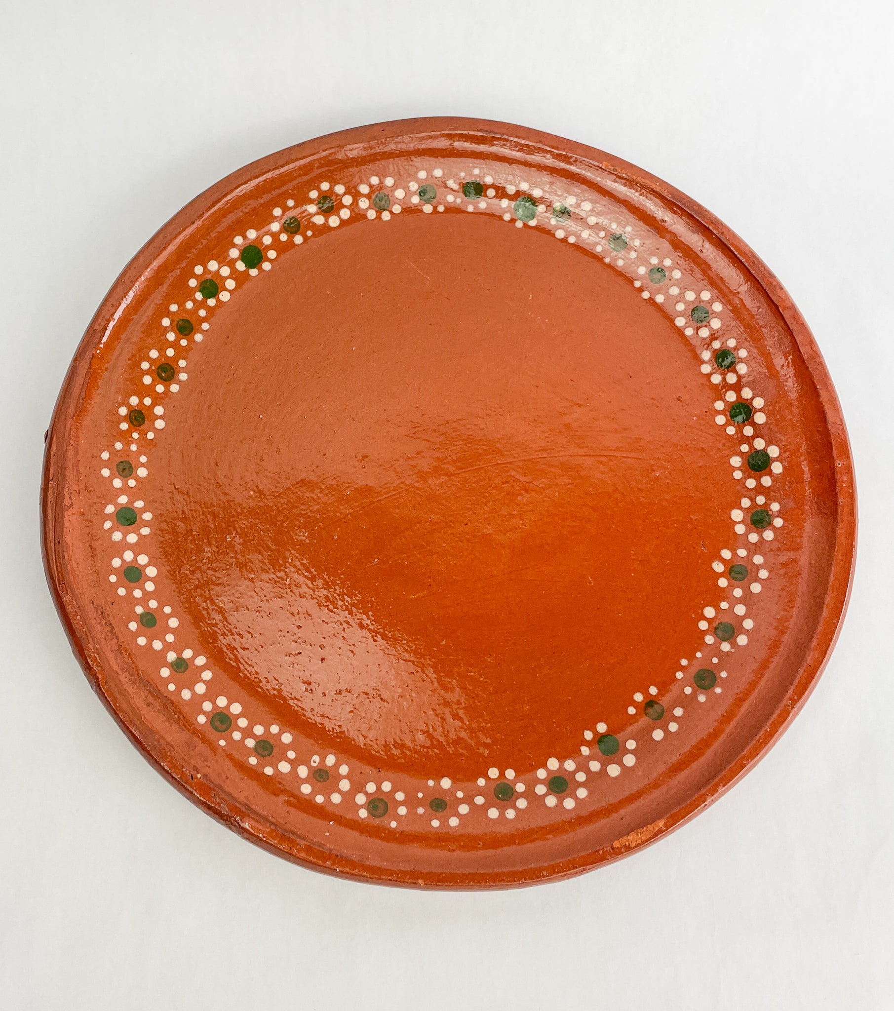 Mexican Clay Plates Set of 4 Round Mexican Clay Dinner Plates Mexican ...