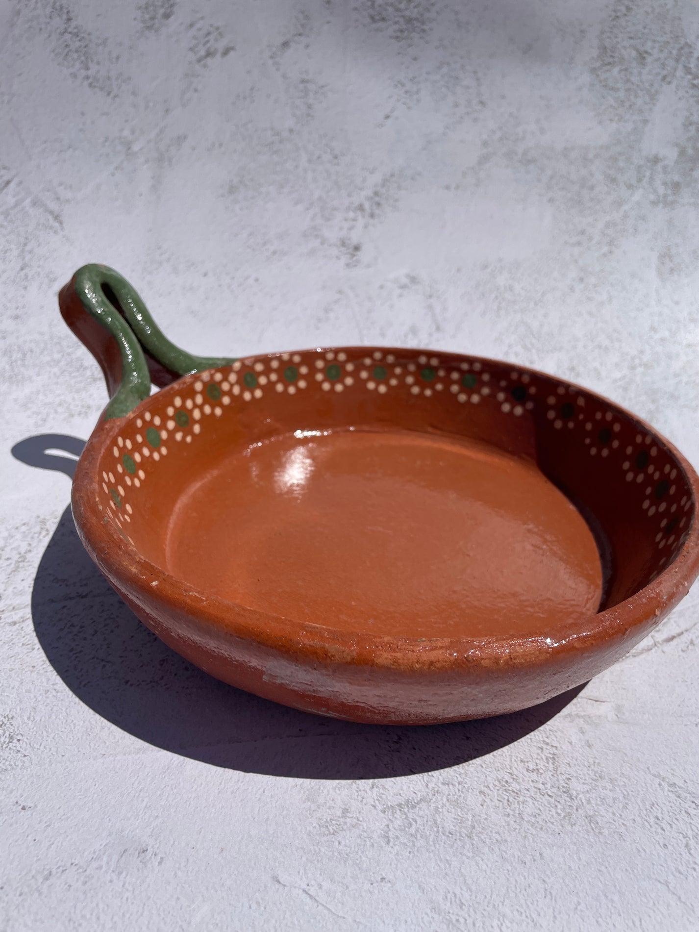 Tonala Clay Fry Pan Sarten de Barro Clay Pan Mexican Clay Cazuela Sart ...
