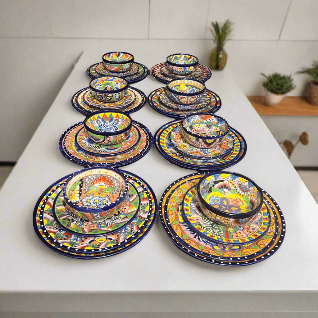 Talavera Dinnerware Set 32-Piece for 8- Juego de Platos – TheMexHub