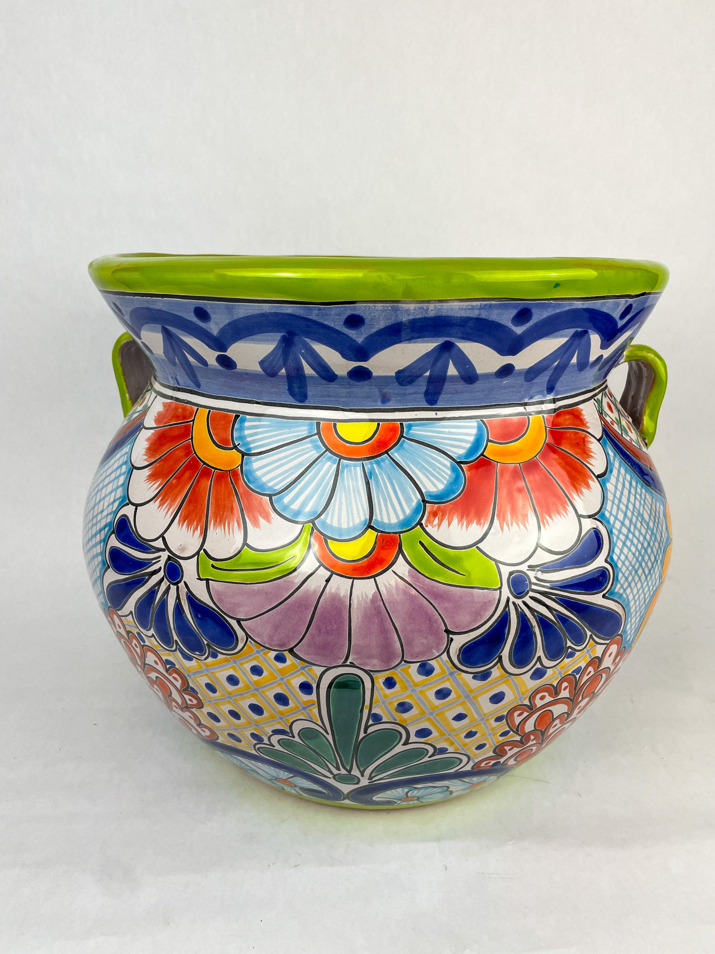 Mexican Planter Large Talavera Planter 13 Inches – TheMexHub